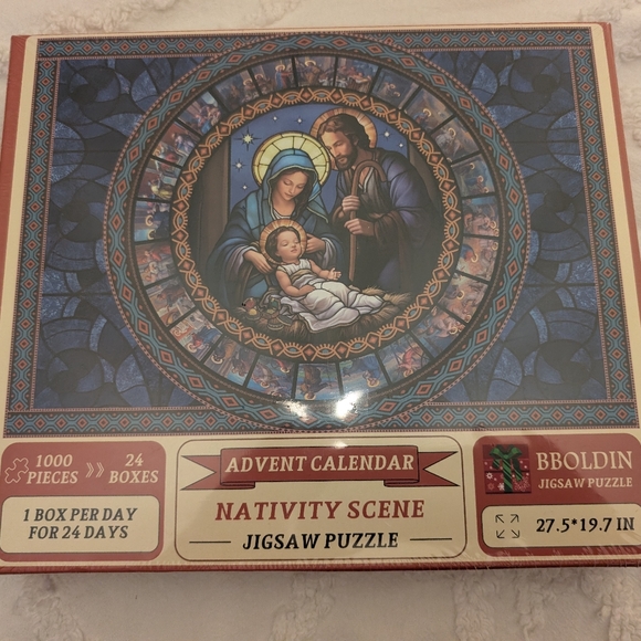 BBlodin | Games | Advent Calendar Nativity Scene Jigsaw Puzzle Box For ...